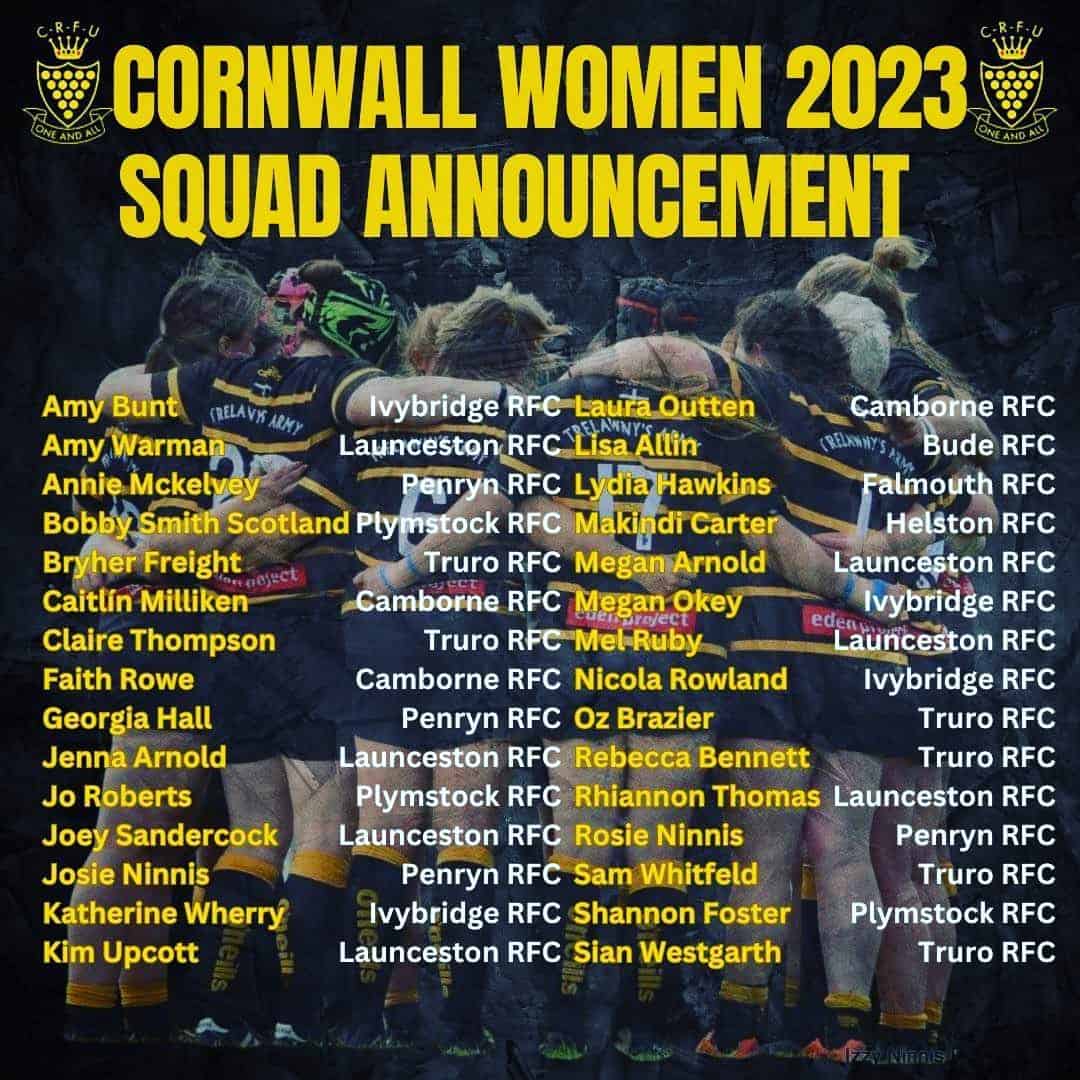 Cornwall Women announce squad for 2023 campaign