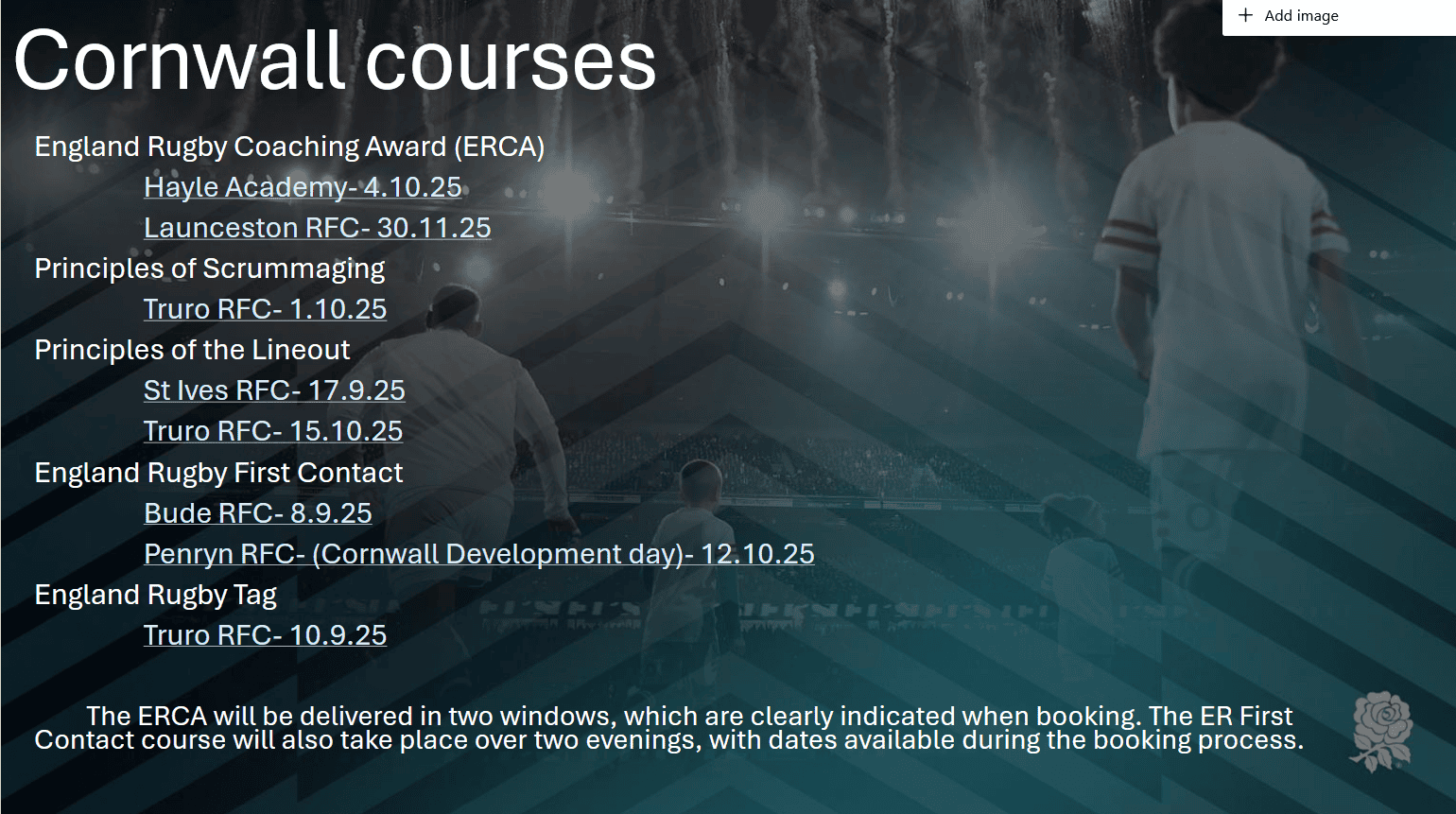 RFU Coaching Courses in Cornwall